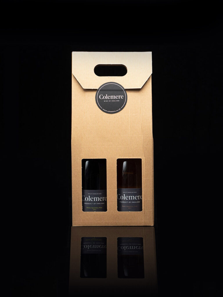 Double Wine Bottle Gift Box - Colemere Vineyard | Wine of England